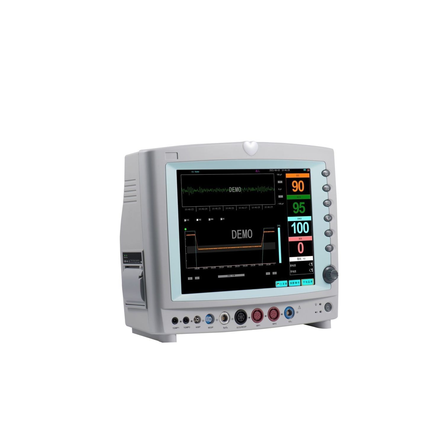 Anesthesia multi-parameter monitor - G9D - General Meditech - trolley ...