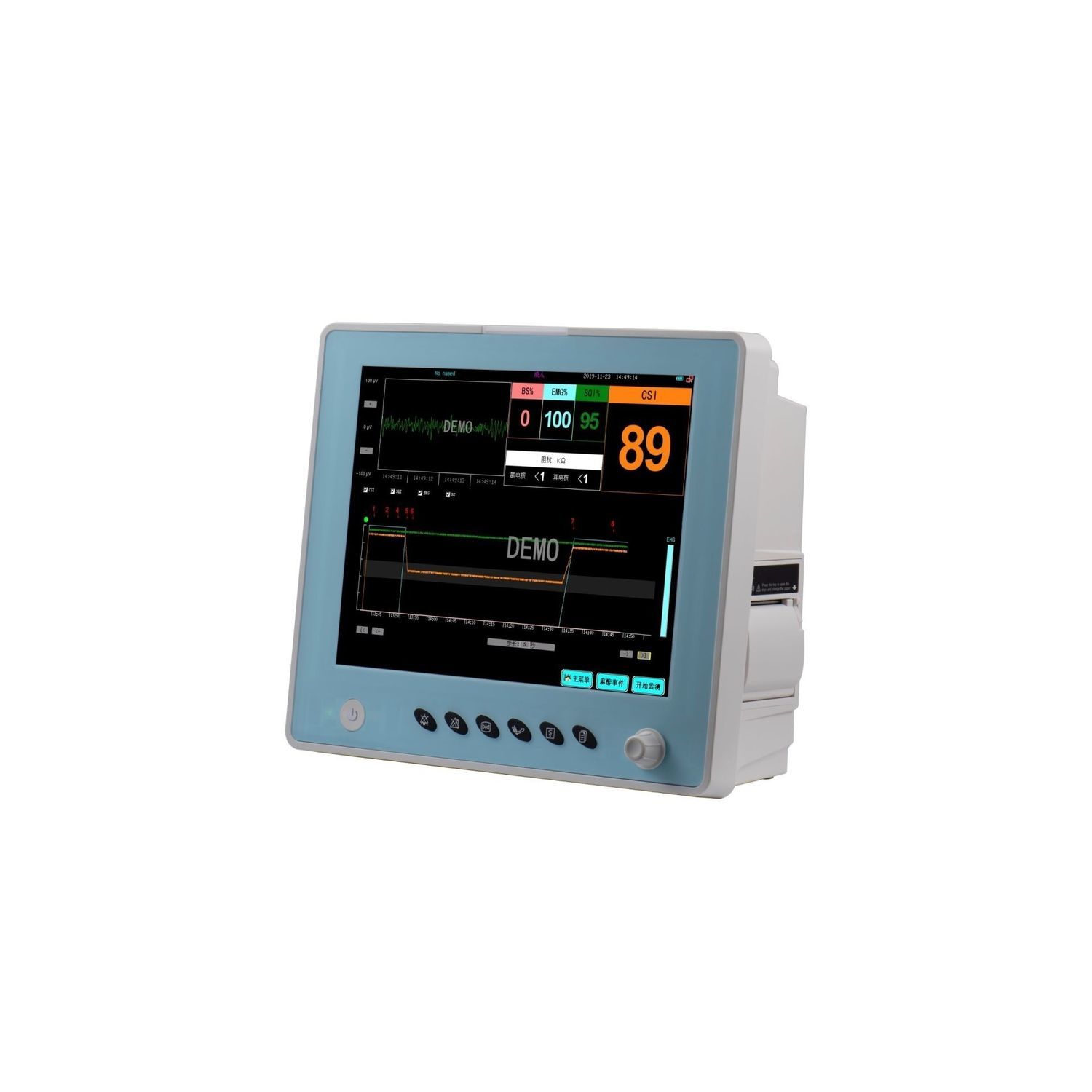 Clinical multi-parameter monitor - G9N - General Meditech - trolley ...