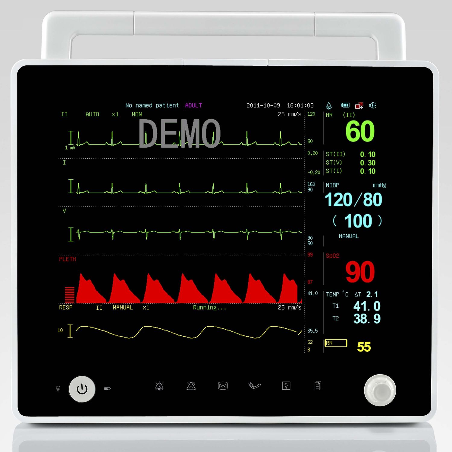 Portable patient monitor - G3N - General Meditech - compact / ECG / RESP