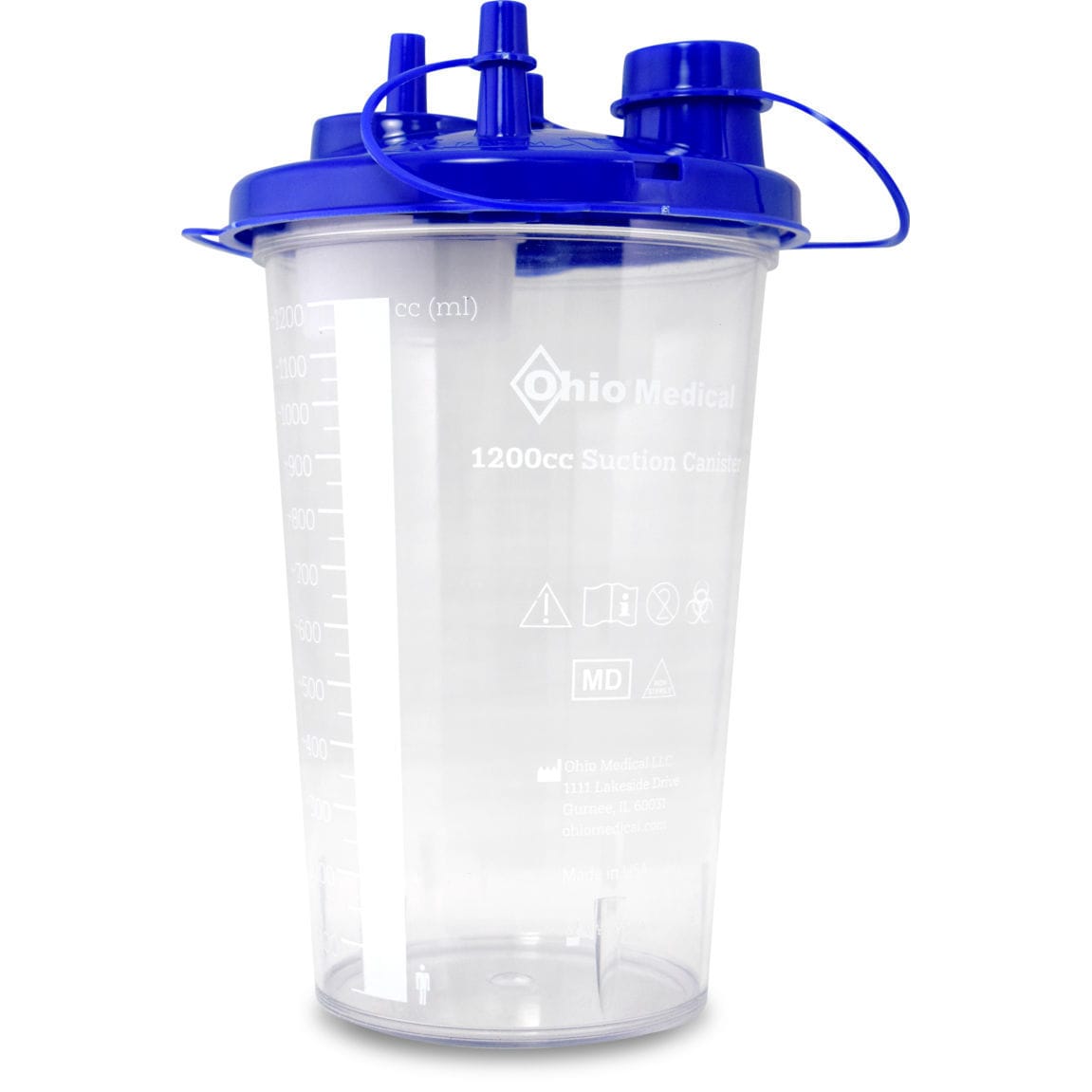 Body fluids suction jar - 0321-5120-800 - Ohio Medical - polypropylene ...
