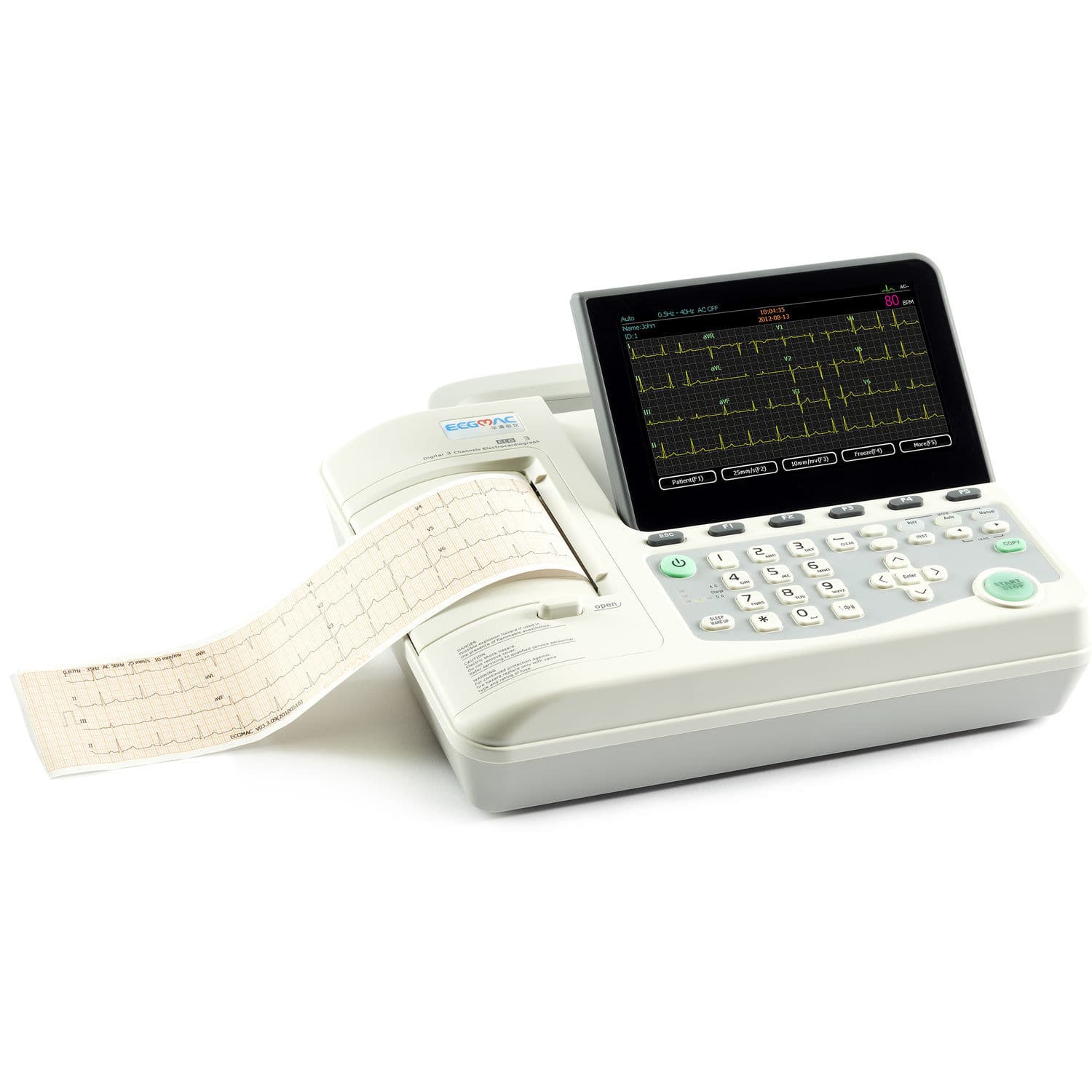 Resting electrocardiograph - EM-301 - ECGMAC - 3-channel / digital ...