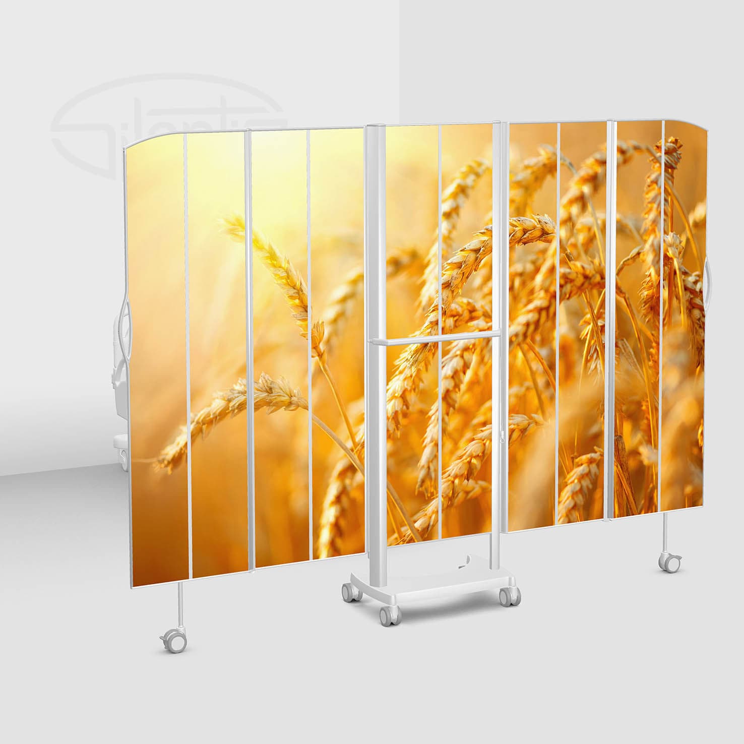 Mobile hospital privacy screen - 06533-PH-WHEAT - Silentia - wall ...