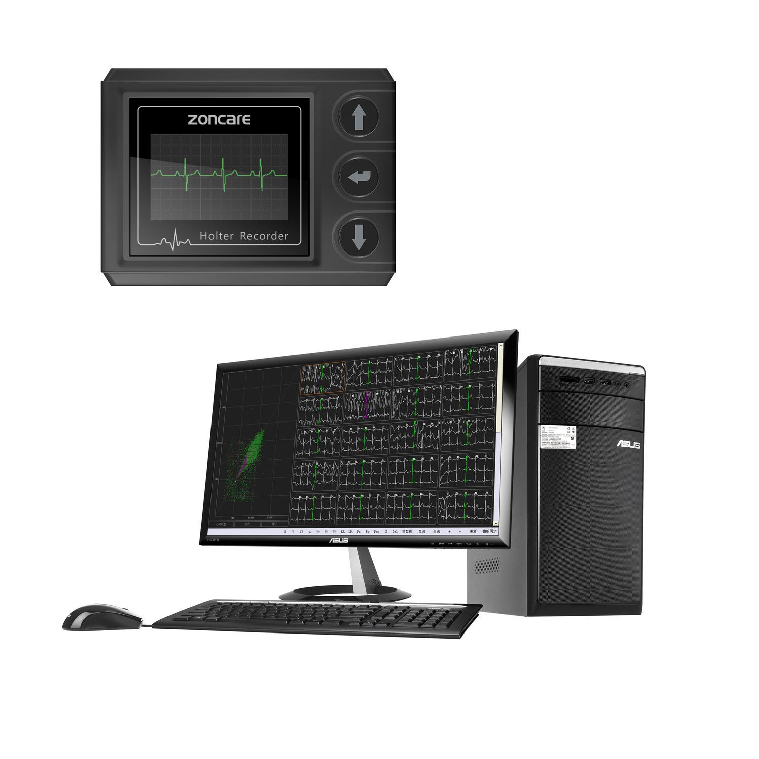 ECG management system - ECG-20NT - Zoncare Electronics - data