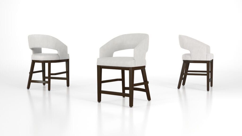 Dining room stool - Novara Counter - Kwalu - with backrest