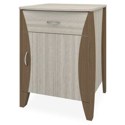 Bedside cabinet with wardrobe - Long Beach - Kwalu - with drawers