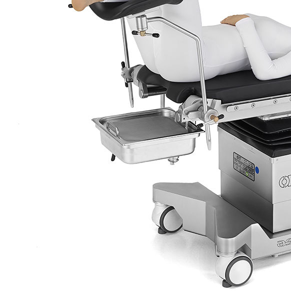 Surgery table-mounted surgical basin stand - 9911202 - OPT SurgiSystems