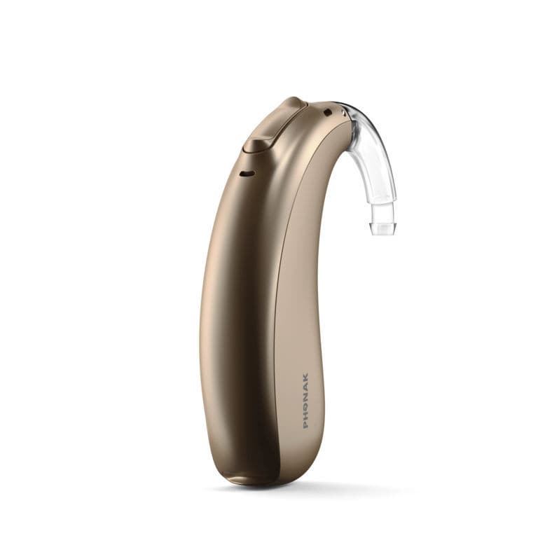 BTE hearing aid - Naída L-UP - Phonak - bluetooth® / telecoil / beige