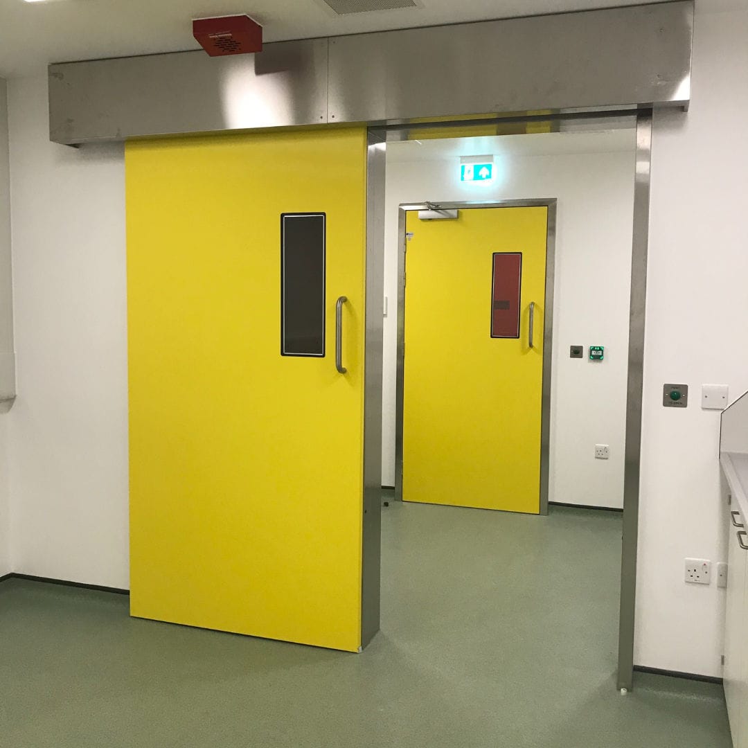 Protection door - Dortek - hospital / sliding