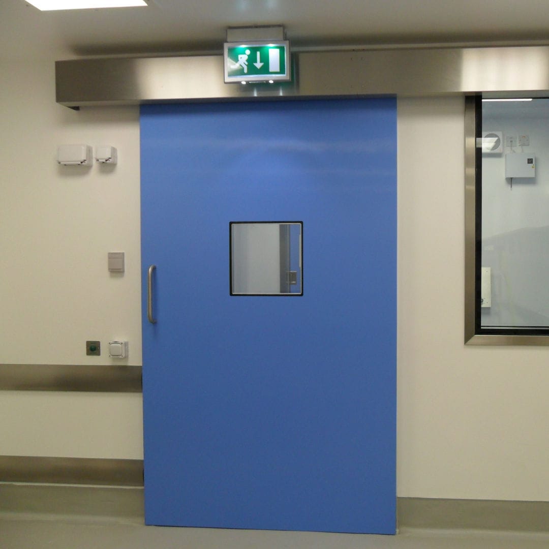 Hospital door - Dortek - operating room / sliding / GRP