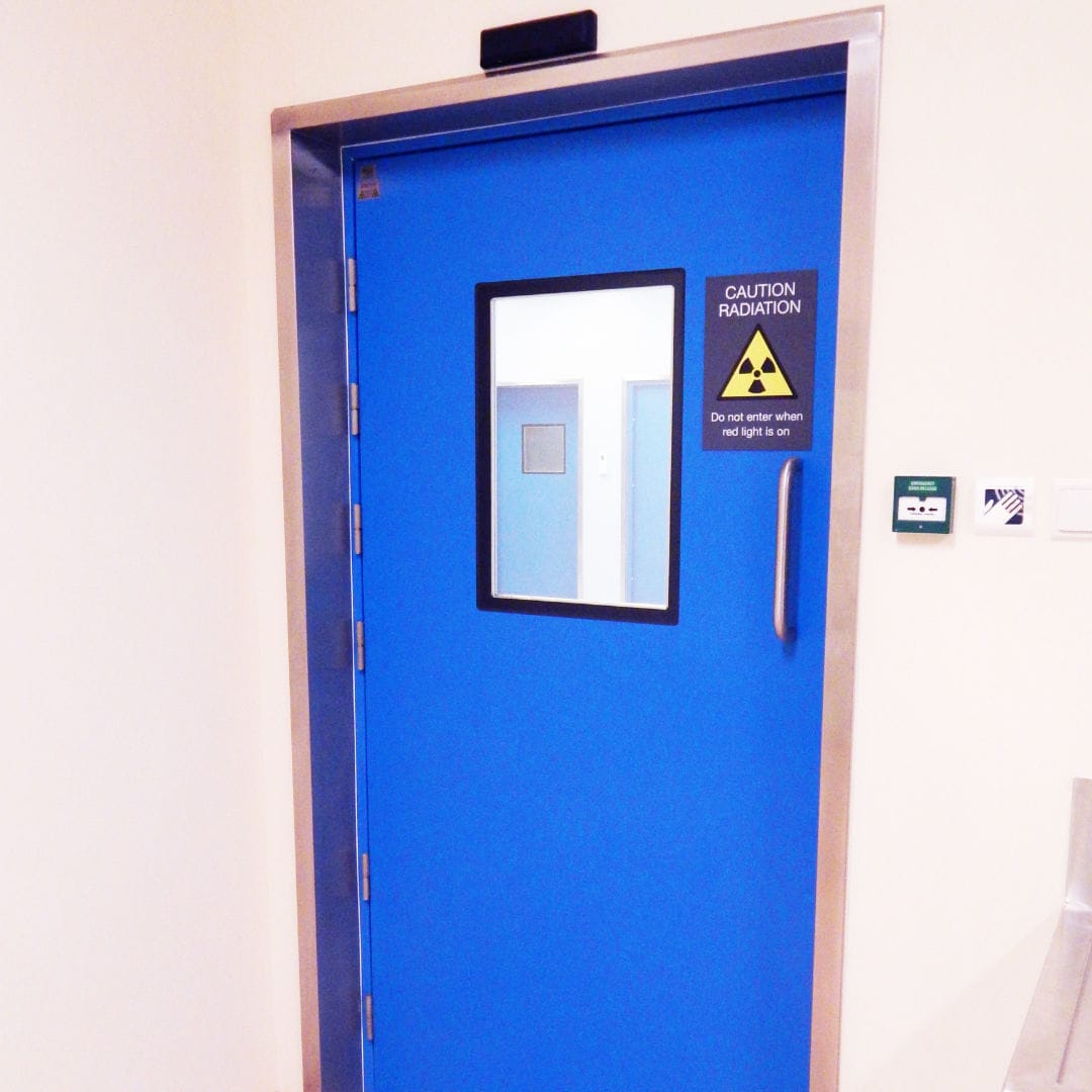 Radiation protection door - Dortek - hospital / swing