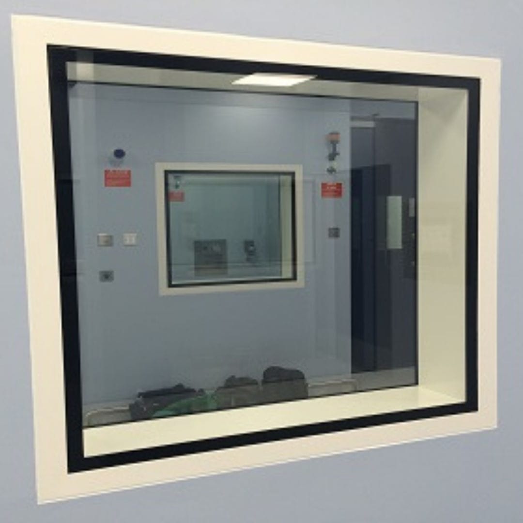 Cleanroom window - Dortek - fixed / smart glass