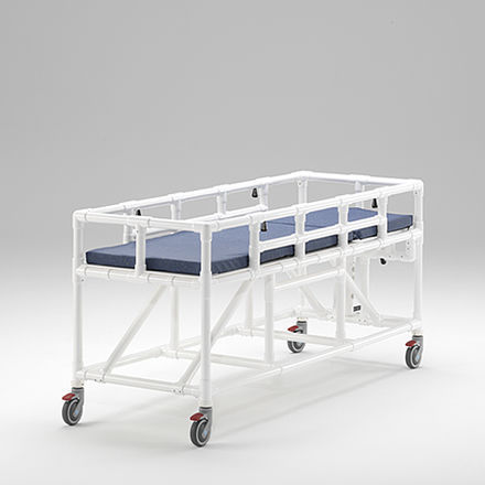 Transfer stretcher trolley / manual / with adjustable backrest / MRI ...