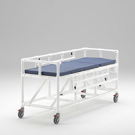Transfer stretcher trolley / manual / with adjustable backrest / MRI ...