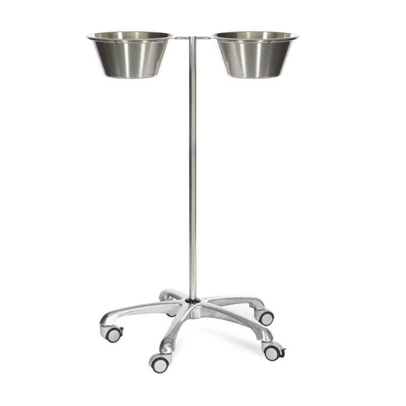 Double bin surgical basin stand - MSK 7030 - MIXTA - trolley-mounted ...