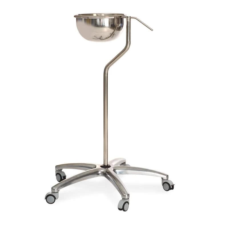 Trolley-mounted surgical basin stand - MSK 7000 - MIXTA - stainless steel