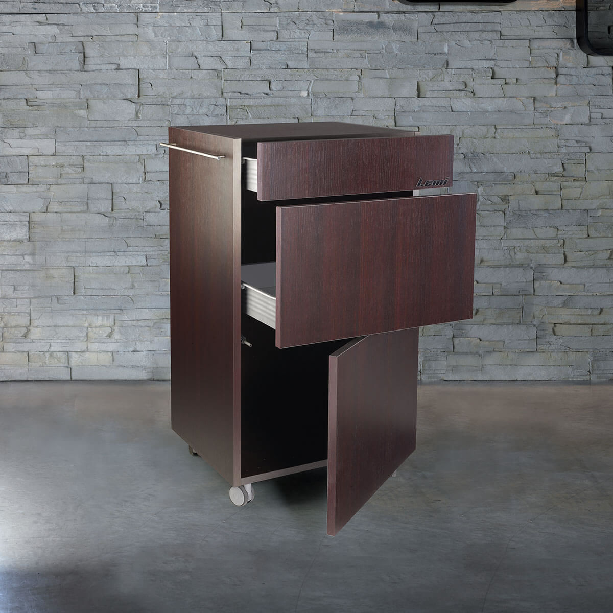 Trolley with drawer - T-Store - Lemi MD - 2-drawer / with storage unit ...