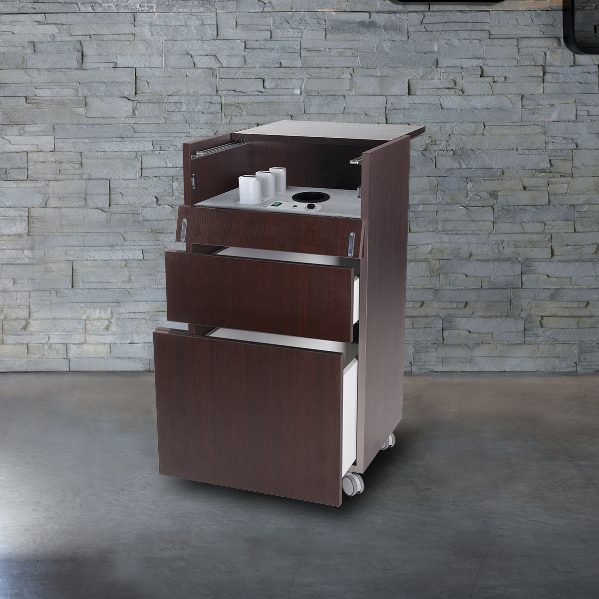 Trolley with tray - T-Wax - Lemi MD - with drawer / with large ...