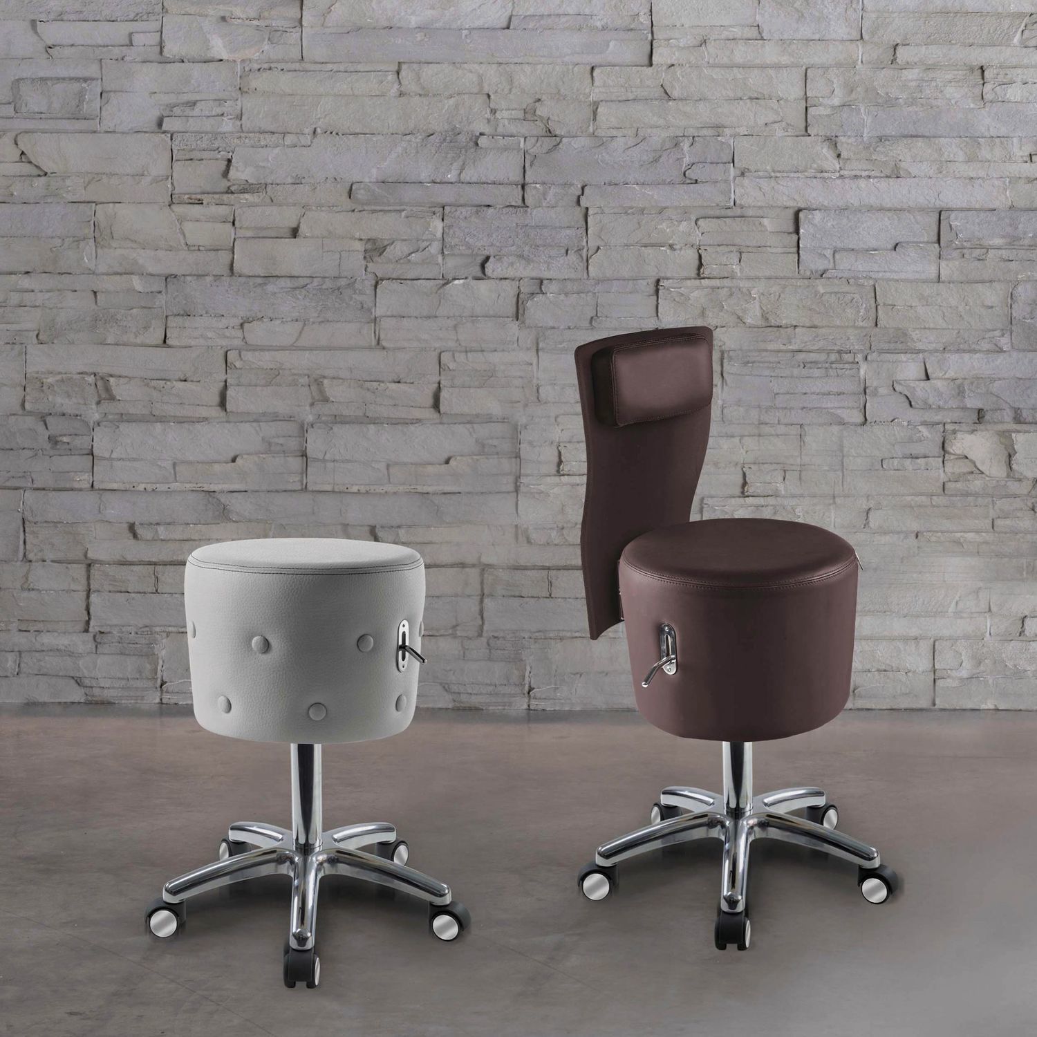 Podiatry stool - 900 - Lemi MD - height-adjustable / with backrest / T seat