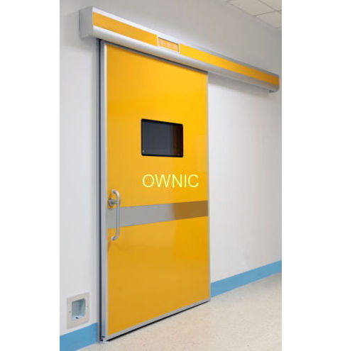 Operating room door - QTDM-3 - OWNIC - sliding / stainless steel / aluminum