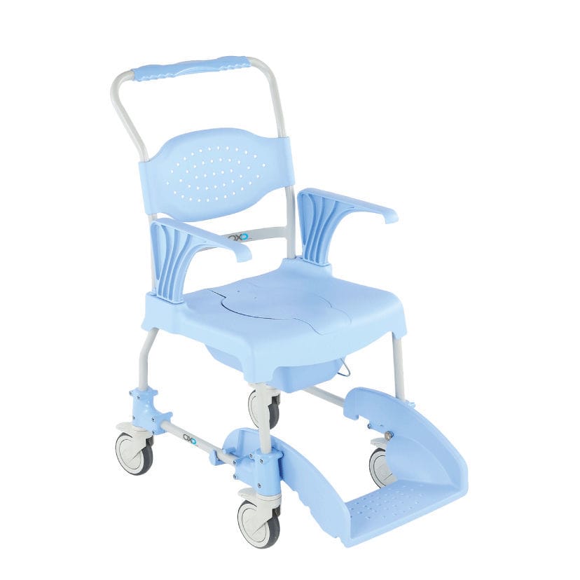 Shower chair with armrests - Oxo - SCEMED - on casters / with bucket ...