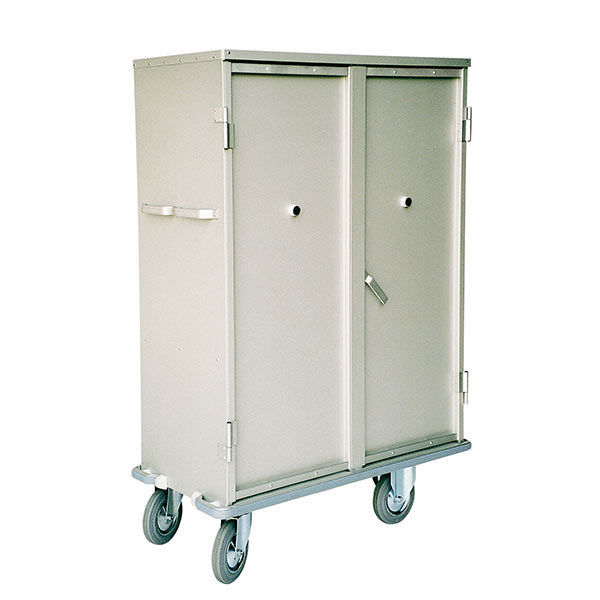 Transfer cabinet - PRATICIMA - clean linen / with door / anodized aluminum