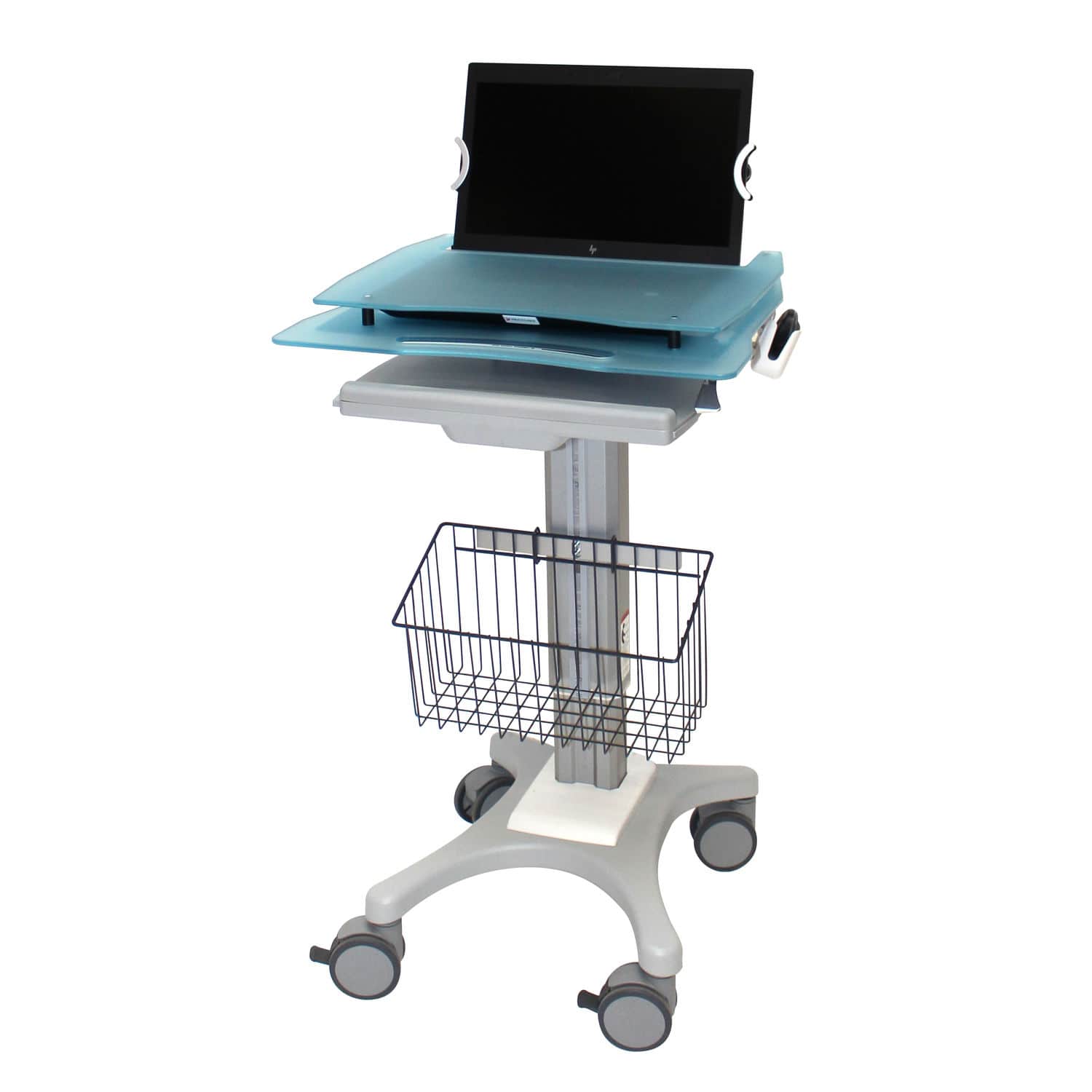 Height-adjustable computer cart - IP202 - PRATICIMA