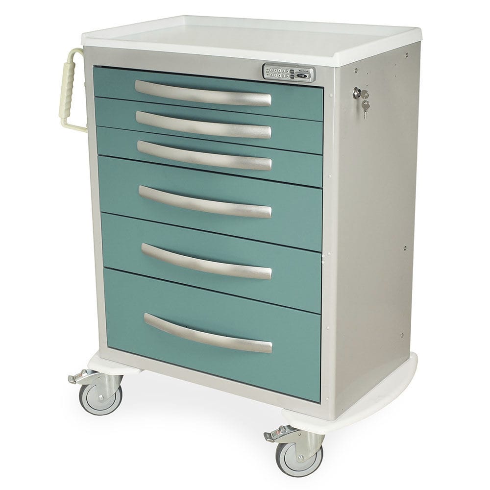 Anesthesia trolley - MPA3030E06 - Harloff - transport / storage / aluminum