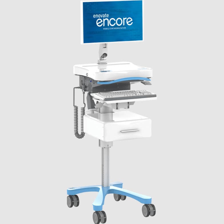 Computer cart with drawer - Encore™ EcoFlex - Enovate
