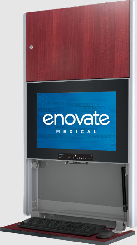Medical computer workstation - e550 - Enovate - wall-mounted / height ...