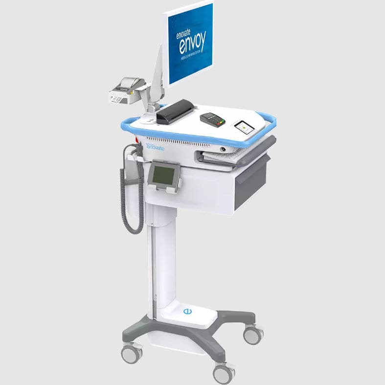 Battery-powered computer cart - Envoy™ - Enovate - with drawer