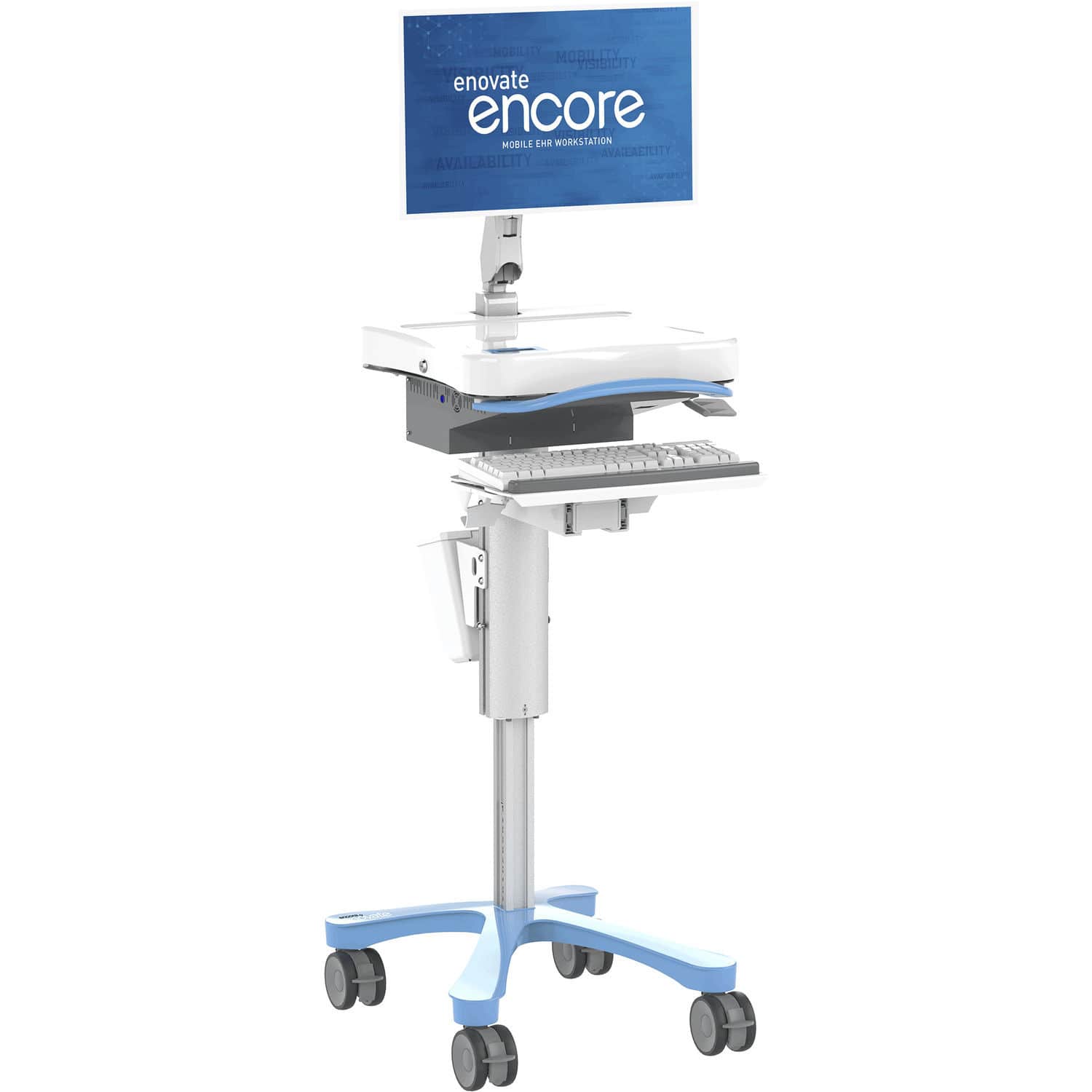 Battery-powered computer cart - Encore EcoFlex - Enovate - height ...