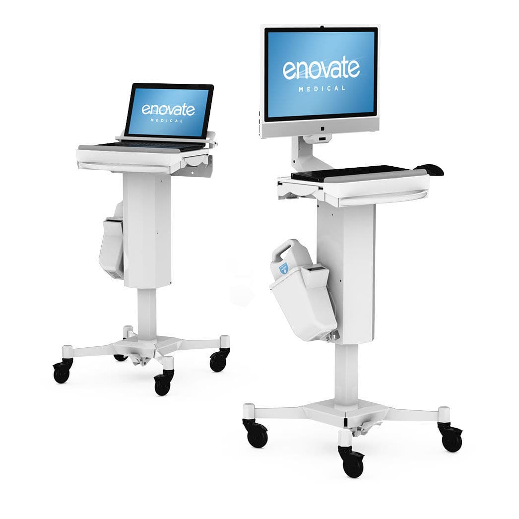Battery-powered computer cart - Slimline™ - Enovate - height-adjustable