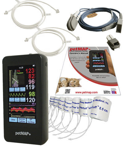 Hand-held multi-parameter monitor - petMAP+ - Ramsey Medical - SpO2 ...