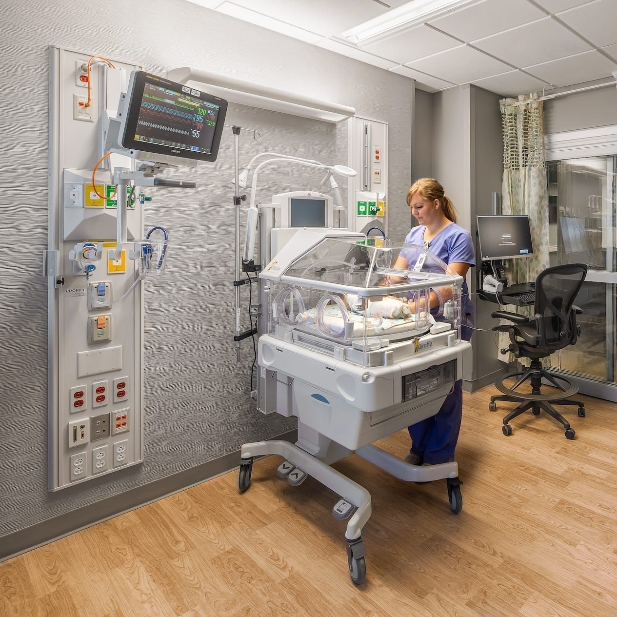 Wall-mounted bed head unit - PROFILE® - Modular Services Company ...