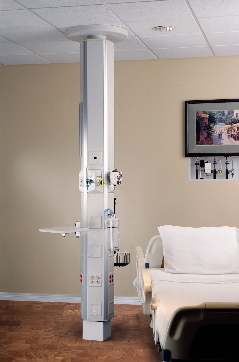 Supply column - 5-SIDED - Modular Services Company - ceiling-mounted ...