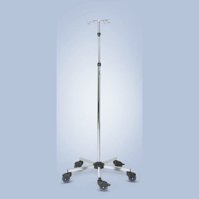 IV pole on casters - AI2110 - Lojer - 4-hook / for operating tables