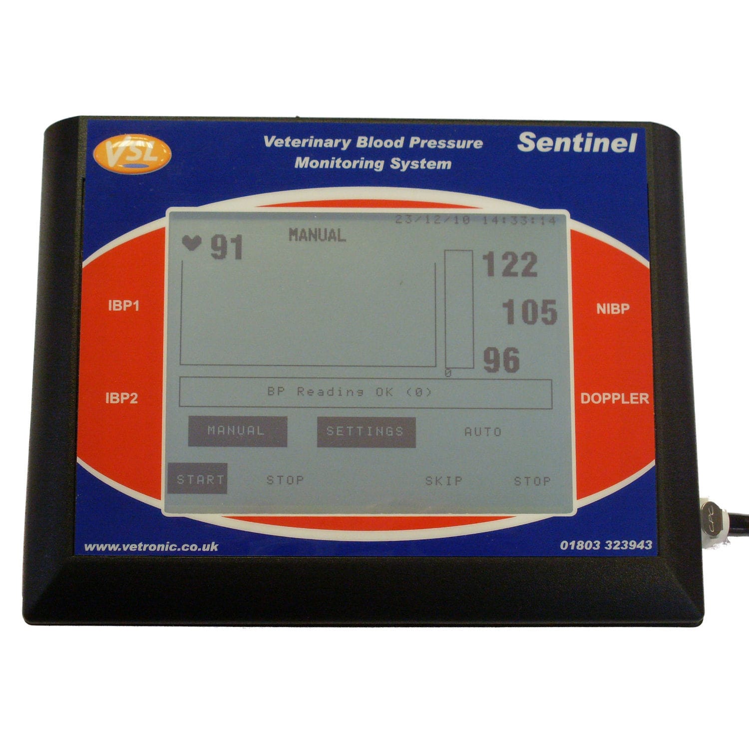 Tabletop patient monitor - Sentinel - Vetronic Services - NIBP / IBP ...