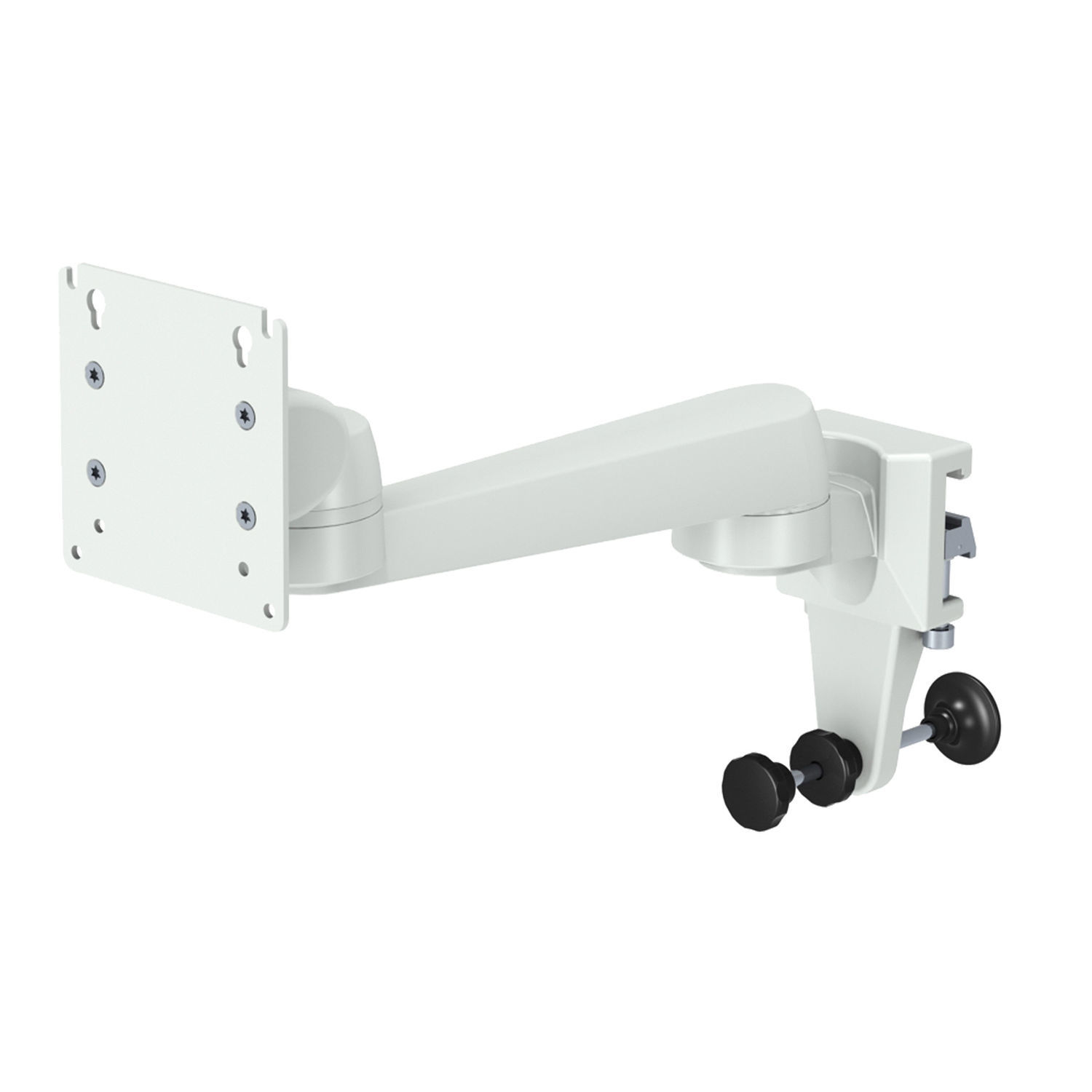Monitor support arm - Sostel - medical / rail-mounted