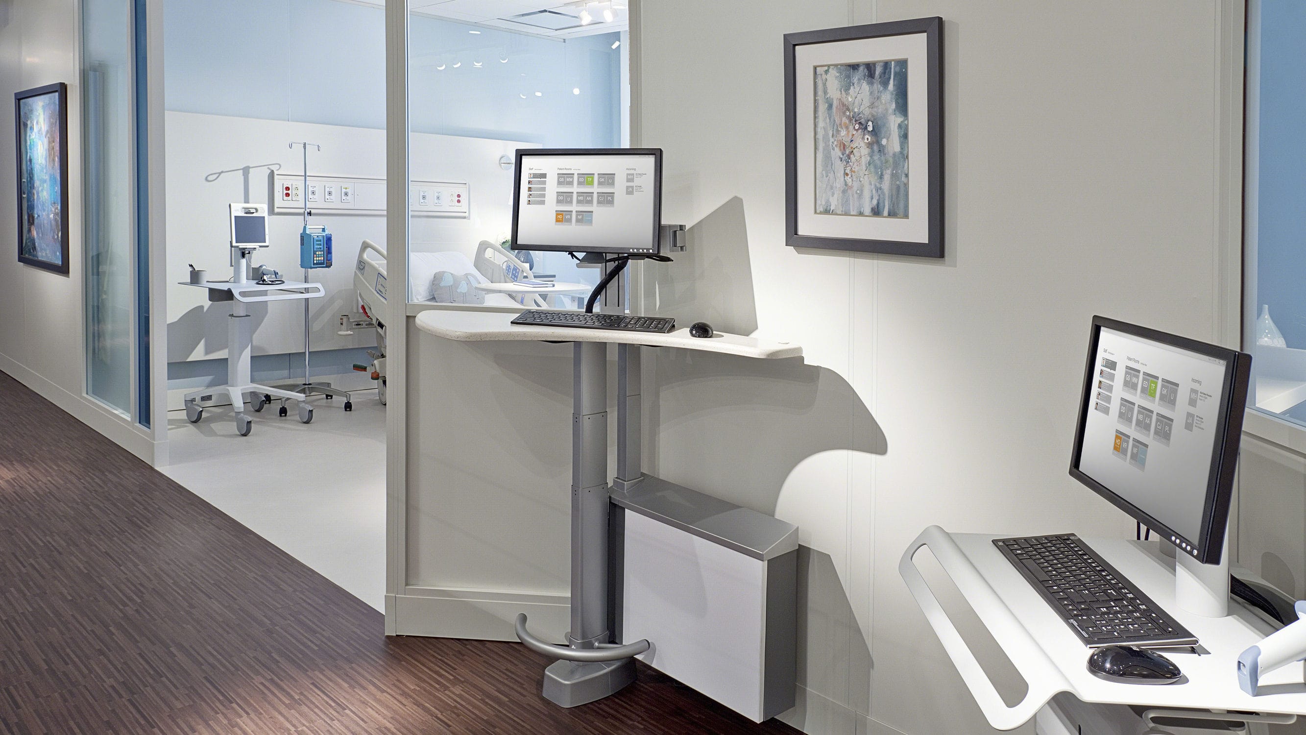 Medical computer workstation - Sync - Nurture - Steelcase - modular