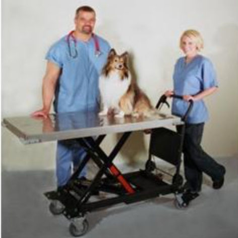 Work table - Leading Edge - corner / for animals / hydraulic