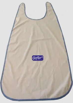 Reusable medical bib - CLASSIC - Goflor® - adult / white / grey