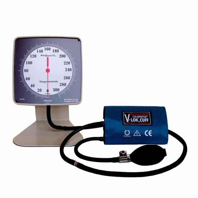 Aneroid sphygmomanometer - W.A. Baum - desk
