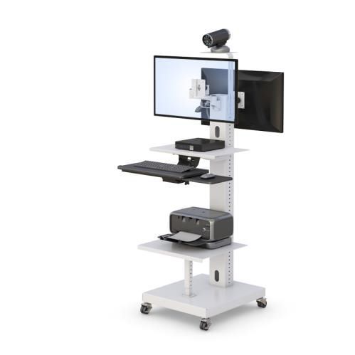 Computer cart with video recording - vid_conf_cart_826 - AFC Industries