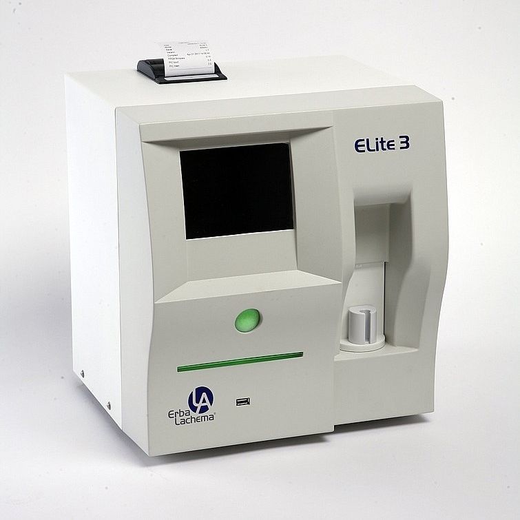 Automatic hematology analyzer - ELite 3 - Erba Lachema - benchtop / 22-parameter / 3-part ...