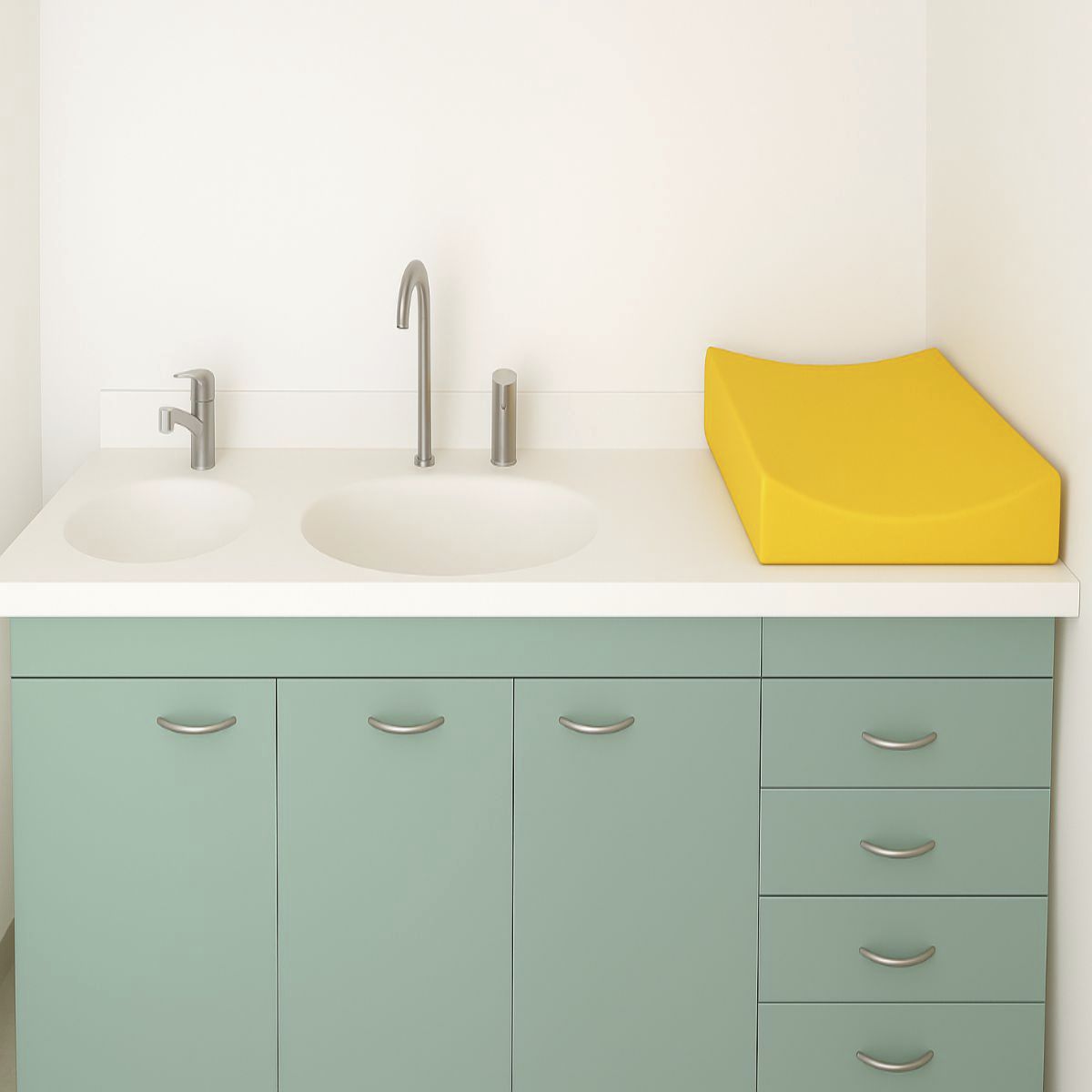 Changing station with integrated hand basin - Meuble de change ...