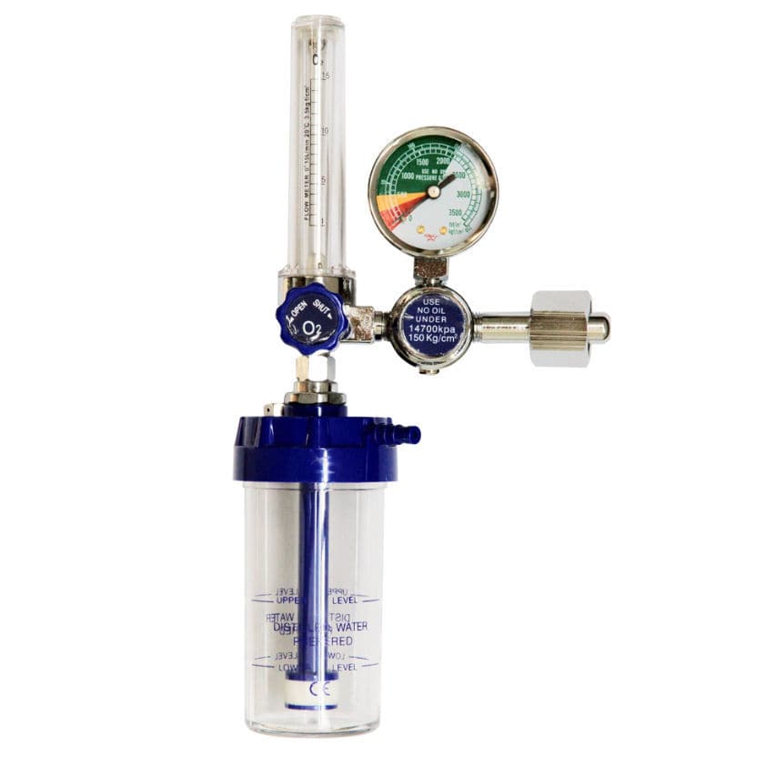 Oxygen flow meter - Shanghai Zhenghua Medical Equipment - with humidifier