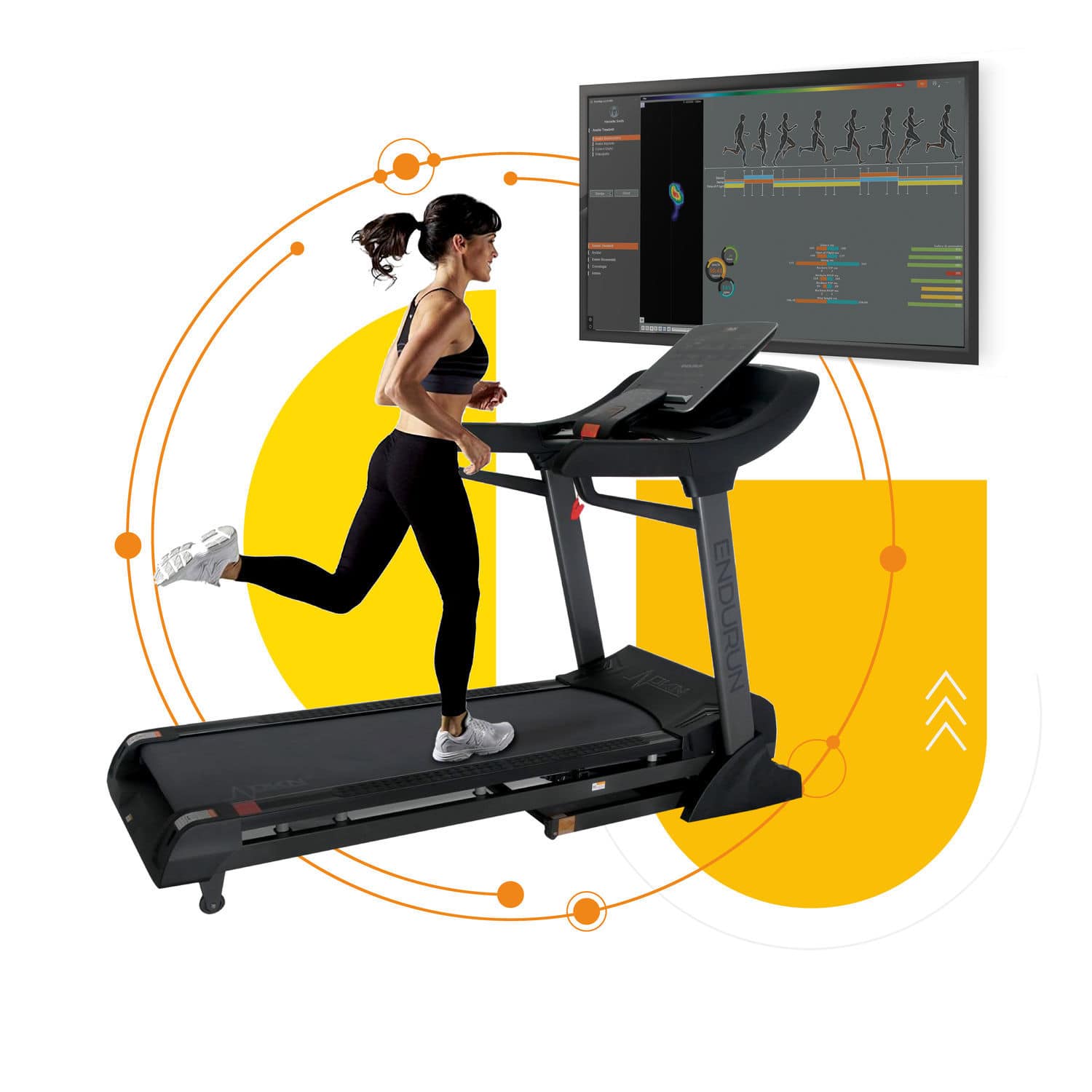 Treadmill with handrails - Runtime™ - Sensor Medica