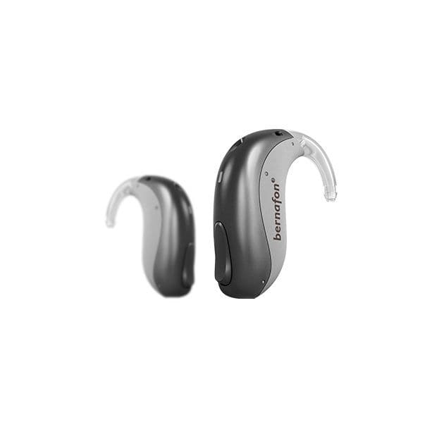 Mini BTE hearing aid - Alpha - bernafon - rechargeable / telecoil / beige