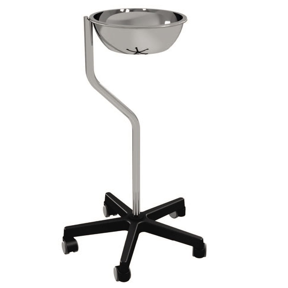 Trolley-mounted surgical basin stand - 4004.510 - KIS Produkt