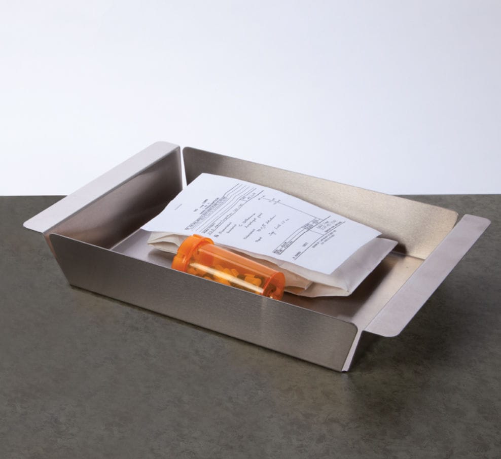 Medical tray - 18665 - Health Care Logistics - stainless steel